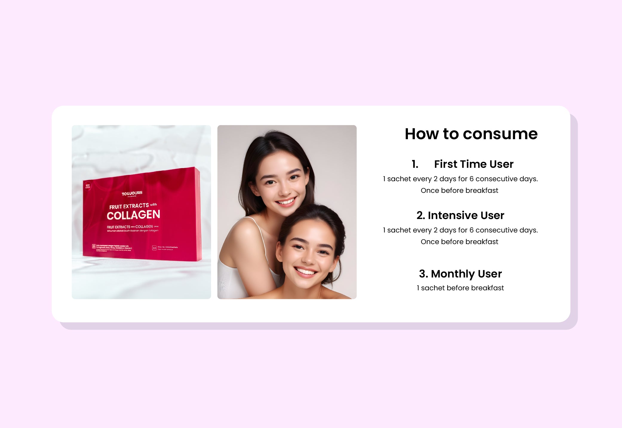 Toujours Advanced Fruit Extracts with Collagen Drink (30 Sachets)